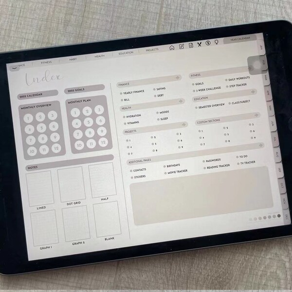 2022 2023 Digital Goodnotes Planner, Notability Planner, iPad Planner ...