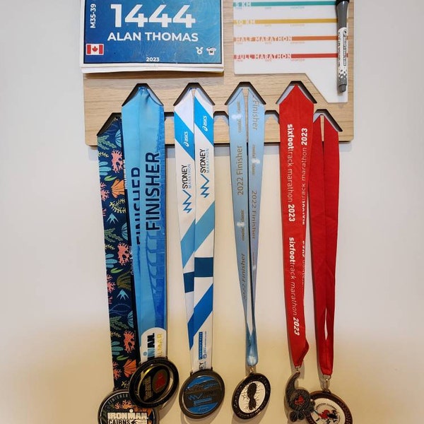 Running Medal and Personal Bests Display Board | WHITEBOARD Design ...