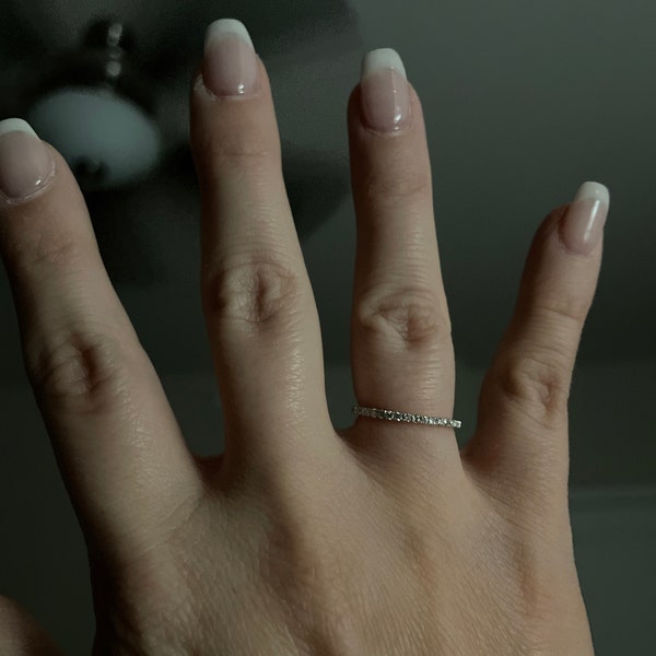 Oval Cut Diamond Wedding Halfway Eternity Band 3 Carat 14K 18k White ...