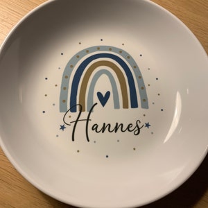 Kindergeschirr, personalisiert, Dschungeltiere, Kinderteller mit Namen, Taufgeschenk, Geschenk ...