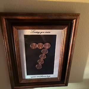 Copper Coin 7 Year Anniversary Gift Framed 7 Configuration - Etsy