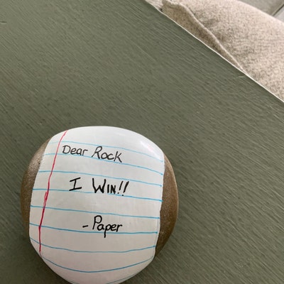 Rock, Paper, Scissors Novelty Painted Rock - Etsy