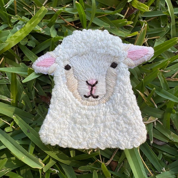 Cute Sheep Embroidery Pattern | Woolly Lamb Hand Embroidery PDF ...