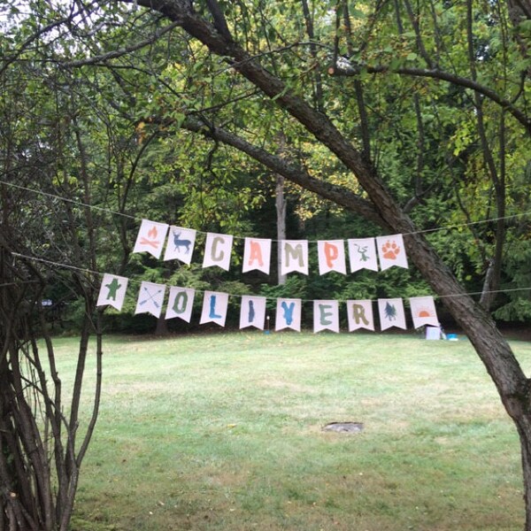 Great Outdoors Camping Alphabet Banner Printable - Nature, Forest ...