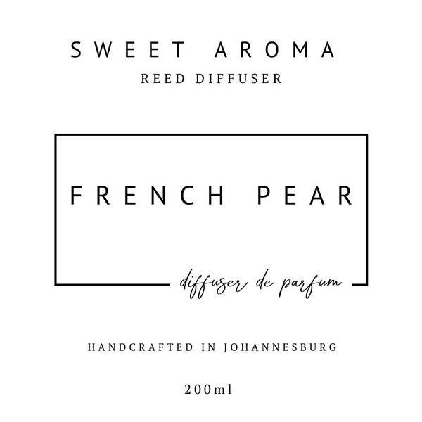 Reed Diffuser Label Template, Editable Product Label Template, DIY ...