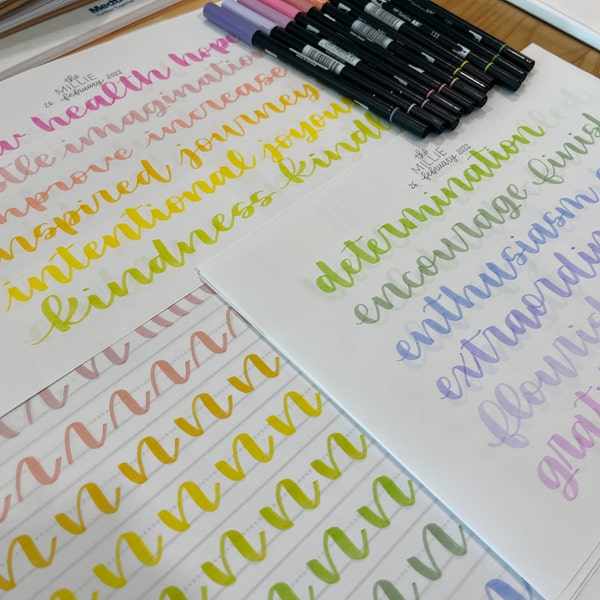 THE ELOISE: Printable Handlettering Worksheets (PDF File Only) From How ...