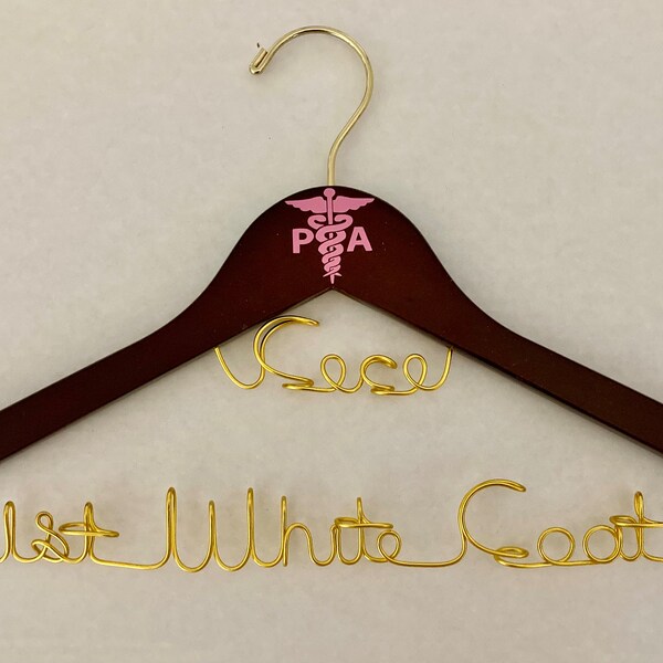 1st White Coat, Personalized Nurse Practitioner Hanger, New Graduate or ...