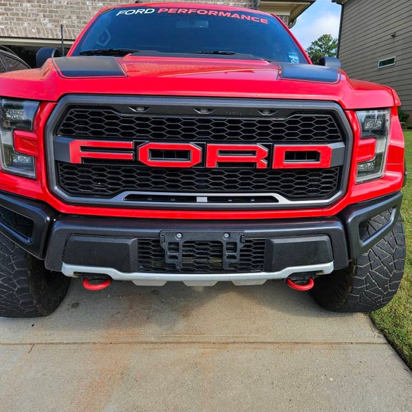 Ford Bronco Raptor Vinyl Grille Letters Camo, Solid Colors, USA, Amber ...
