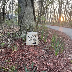 Large Custom Engraved Address Stone - Etsy