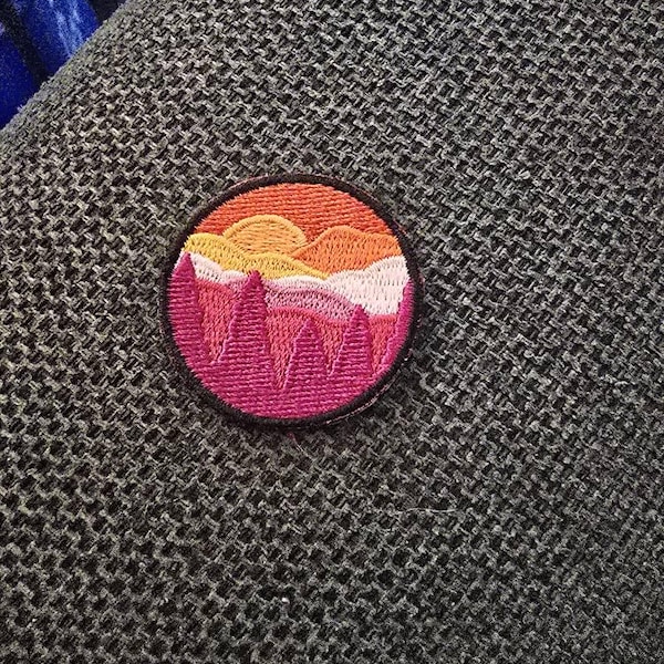 Subtle Lesbian Flag Embroidered Iron on Patch Pride Patch Cute Patch ...