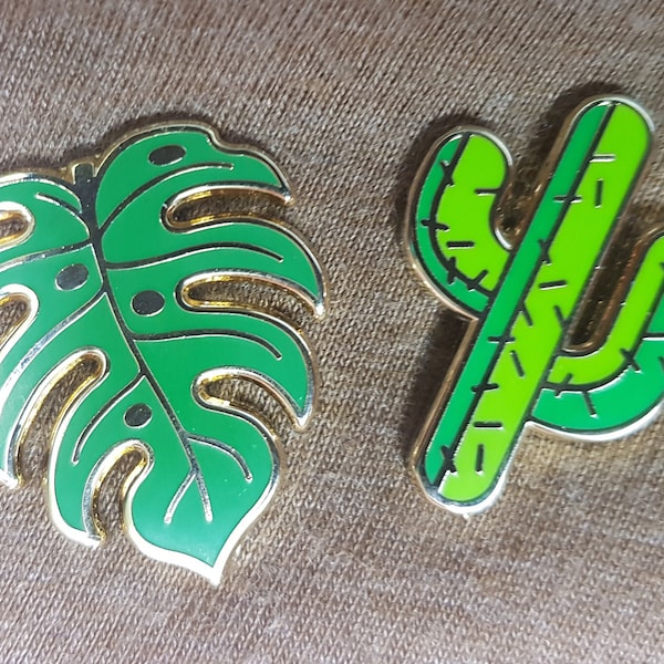 Enamel Pin, Totally Tropical Leaf Badge, a Great Gift for Any Plant ...