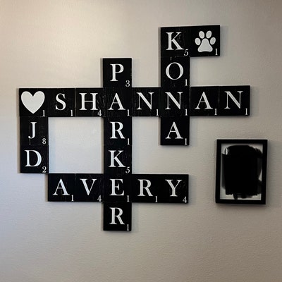 Large Scrabble Tiles Wall, Scrabble Letters, Wall Art, Wall Decor ...