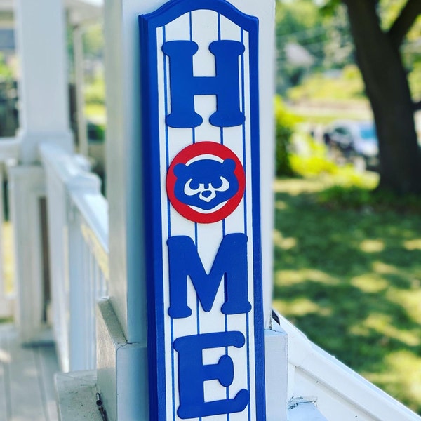 Chicago Cubs "cubs Home" Wood Decor Sign | Chicago Cubs Gifts | Chicago ...