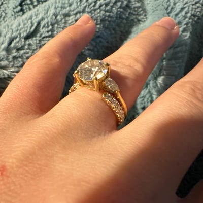 3MM Round Moissanite Open Notch Bubble Set Wedding Matching Band for ...