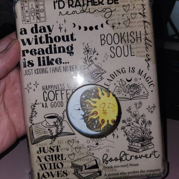Kindle Insert Kindle Stickers Booktrovert E-reader Skin Digital Bookish ...