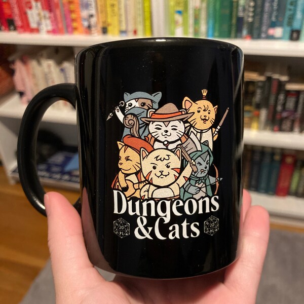Dungeons and Cats Mug - Dnd Gift - Dungeons & Dragons - Gifts for Cat ...