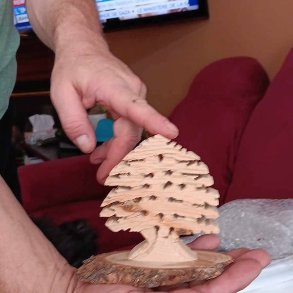 Lebanon Cedar Tree | Handmade | Real Cedar Wood | Lebanese Souvenir ...