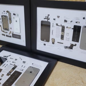 IPhone 5S Teardown Template A3 iPhone Frame Template, Framed Iphone ...