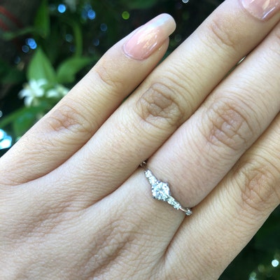 Simple & Dainty 925 Sterling Silver Promise Ring for Her, Unique Womens ...