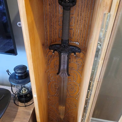 Wood Case Display and Conan Fathers Sword - Etsy