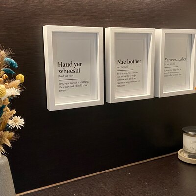 Haud Yer Wheesht Scots Art UNFRAMED PRINT Room Decor Home - Etsy