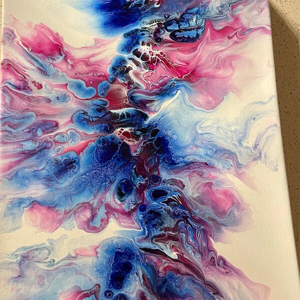 Ptygmatic Abstract Painting 10 X 12 Inches 25 X 30cm on Stretched ...