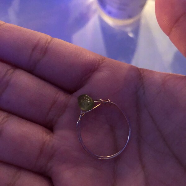 Dainty, Sweet Peridot Ring Made to Order, Sterling Silver Peridot Ring ...