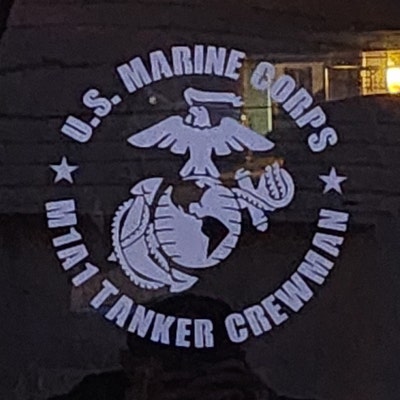 USMC Marine Corps Crossed Rifles and Punisher Skull W/ USA Flag Pattern ...