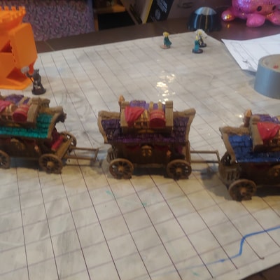 Dnd Gypsy Wagon Merchant Wagon Traveler Caravan Cart Gypsies Tabletop ...