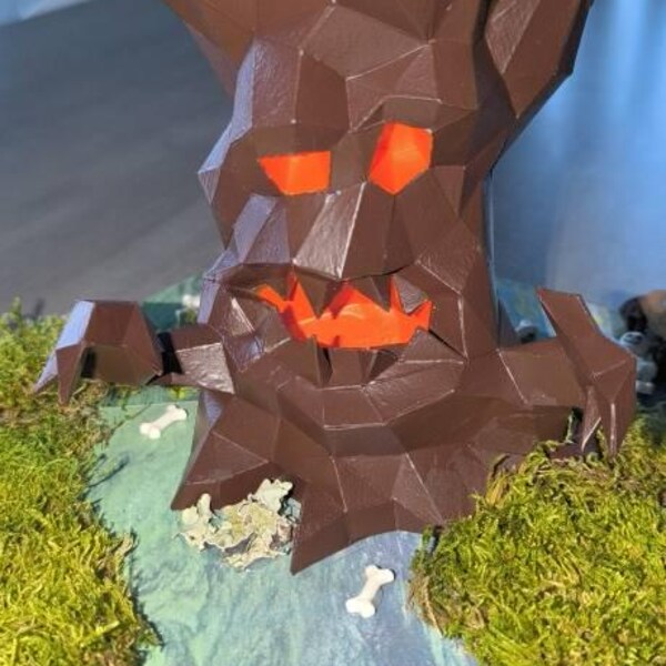 Ghost Papercraft 3D DIY Low Poly Paper Crafts Halloween Wall Decor ...