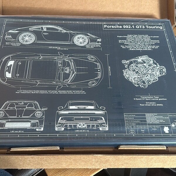 Chevrolet Impala SS 1963 Hardtop Laser Engraved Wall Art, Blueprint ...