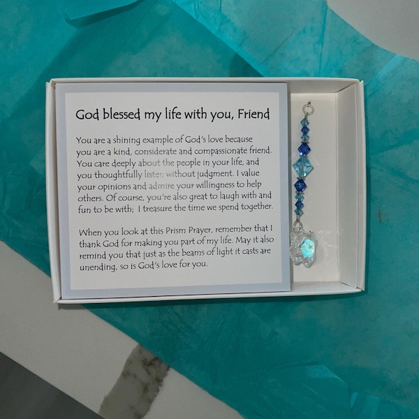 Friend Prism Prayer Suncatcher Featuring Crystal Beads - Etsy