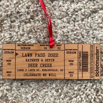 Custom Wood Concert Ticket - Etsy