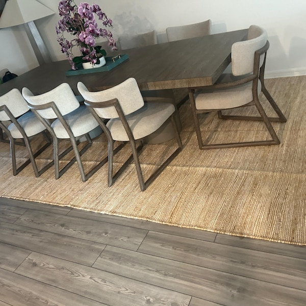 10x12,8x10ft White and Natural Hemp Jute Rungs-extra Large Jute Rugs ...