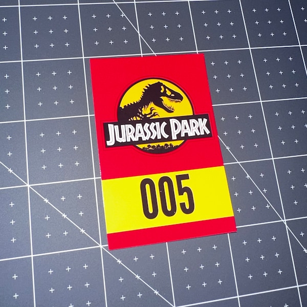 Jurassic Park Car Pass Template Digital Etsy