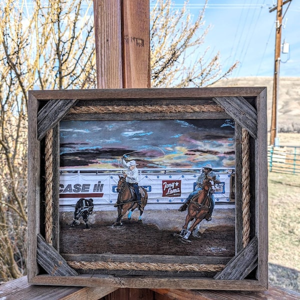 8 X 10 Barbed Wire Rustic Barnwood Barn Wood Distressed Bobwire ...