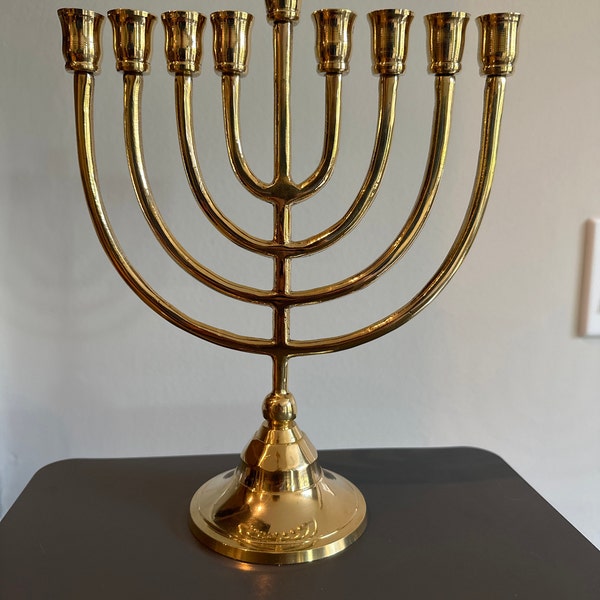 Seven Branches Menorah 12 Tribes Golden Color - Etsy
