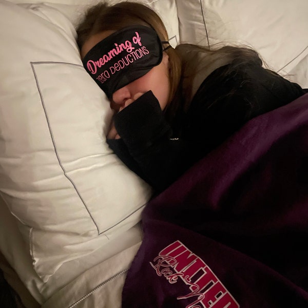 Dreaming of Zero Deductions Cheer Sleep Eye Mask, Gymnastics Sleep Eye ...