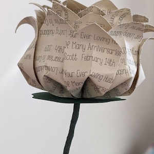 Steampunk Mixed Flowers Paper Origami Bouquet - Etsy