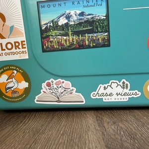 Floral Book Sticker / Open Book Sticker / Reading Sticker / Book ...