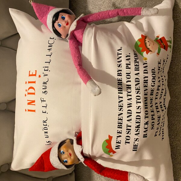 Personalised Elf Cushion, Christmas Cushion, Christmas Eve, the Elf ...
