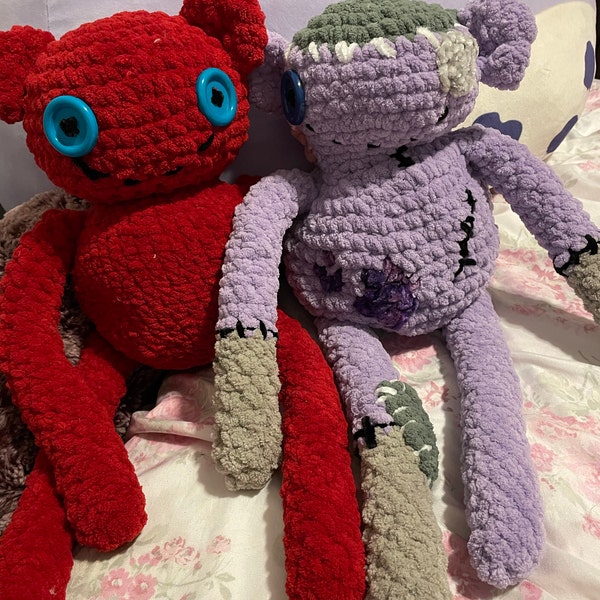 2-in-1 New & Worn Jumbo Hambo Crochet Pattern Pdf File // Amigurumi Marceline's Bear Plushie ...