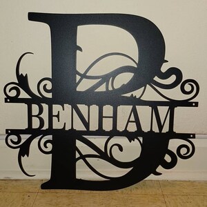 Custom Metal Signs Monogram Wall Decor Metal Wall Art | Etsy