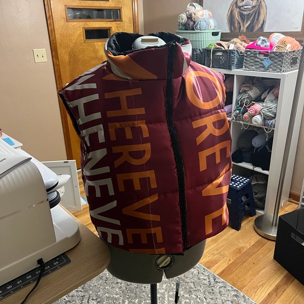 PATTERN Crop Puffer Vest | Crop Vest | Crop Top | Jersey Puffer Vest ...