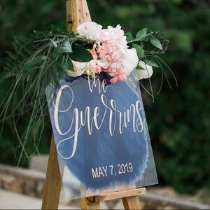 Custom Painted Acrylic Sign With Wood Stand Clear Plexiglass - Etsy