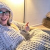 Snuggly Sofa Sweater, Crochet Pattern, English USA & Dutch, Hooded ...