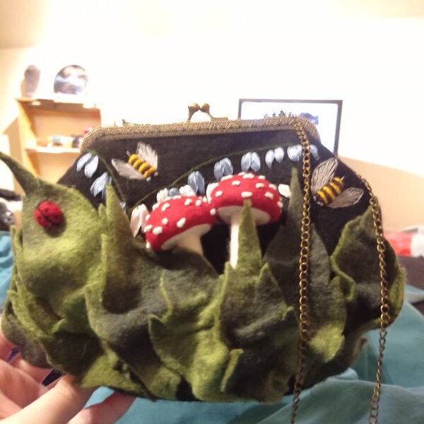 Everyday Bags Toadstool Mushroom Handmade Fungus Felted Handbags ...