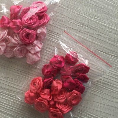 6 Handmade Ribbon Roses 1.5 Inches Have Over 150 Colors to - Etsy