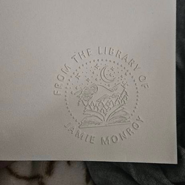 Custom Book Embosser From the Library of Personalized Book Stamp Ex ...