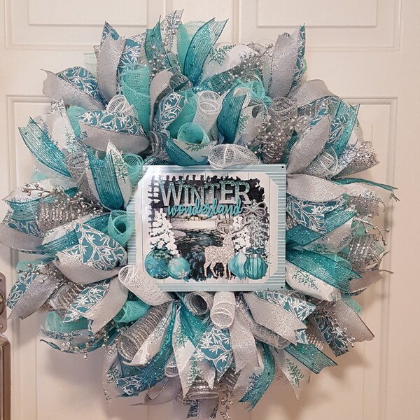 Winter Wonderland Wreath Sign, Winter Wreath Sign, Personalize It by ...